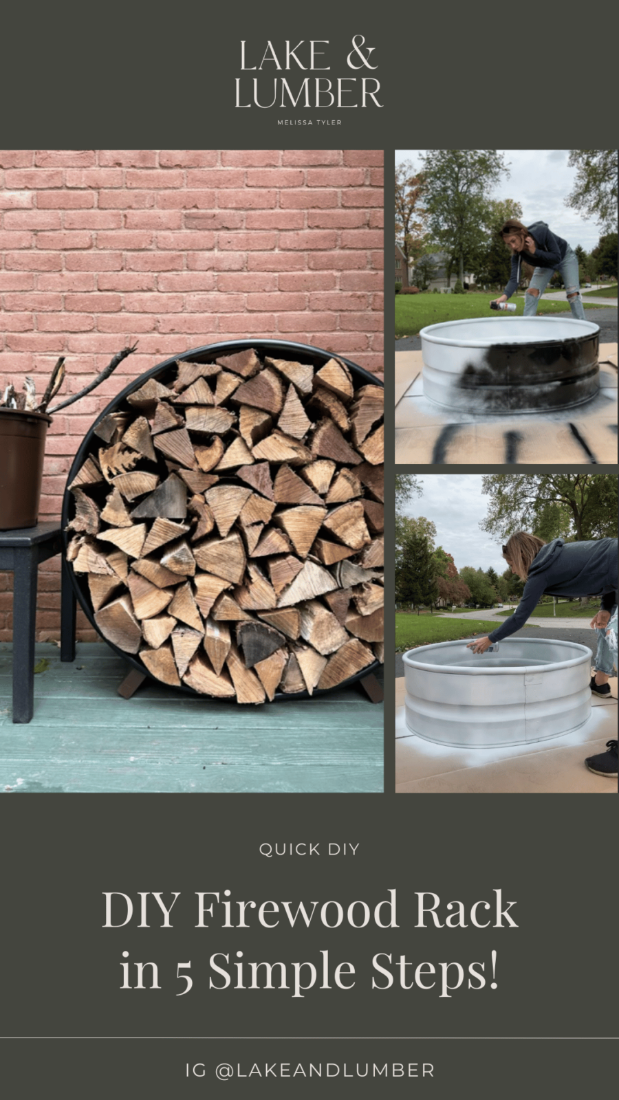 Quick and Easy DIY Firewood Rack - Lake and Lumber