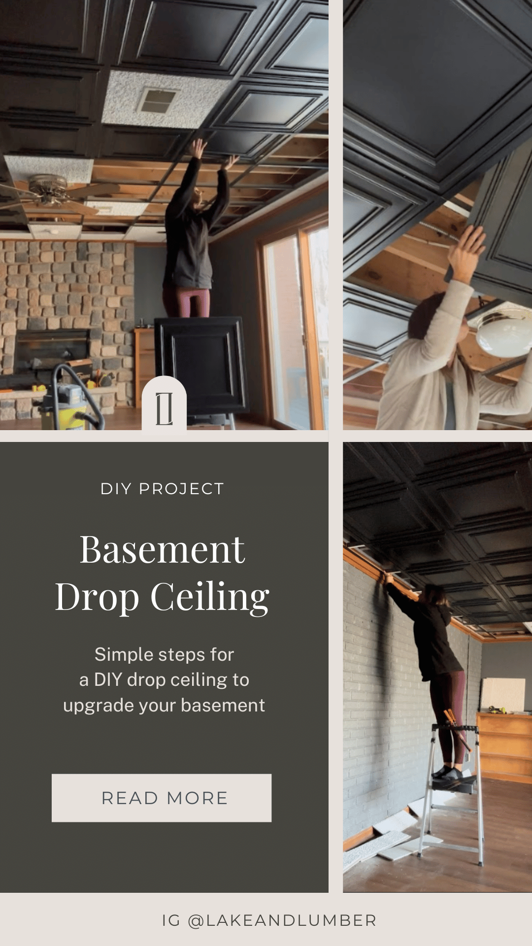 How to Upgrade Your Basement Drop Ceiling - Lake and Lumber